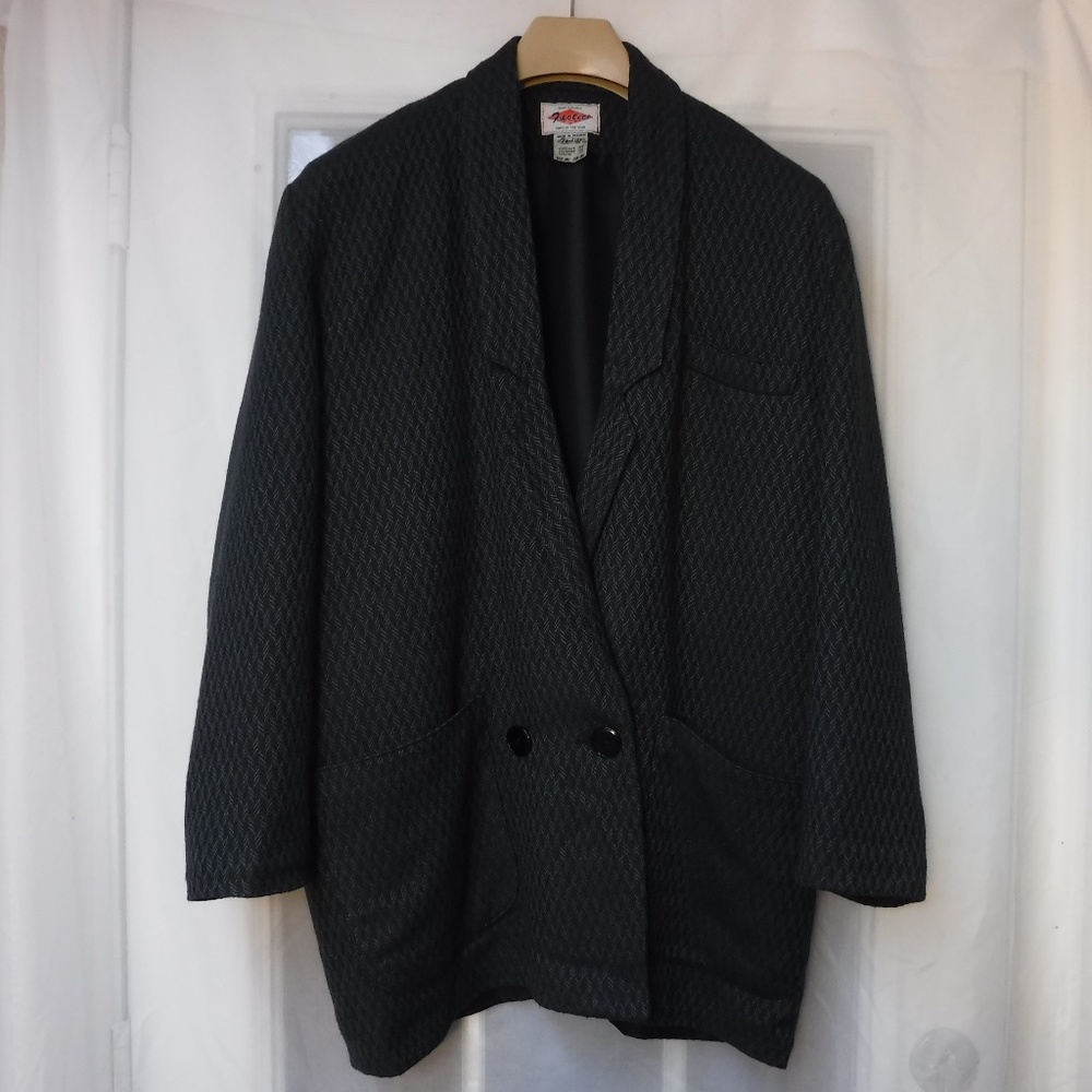 *Factice Gray&Black Herringbone Pattern Jacket* - Gem